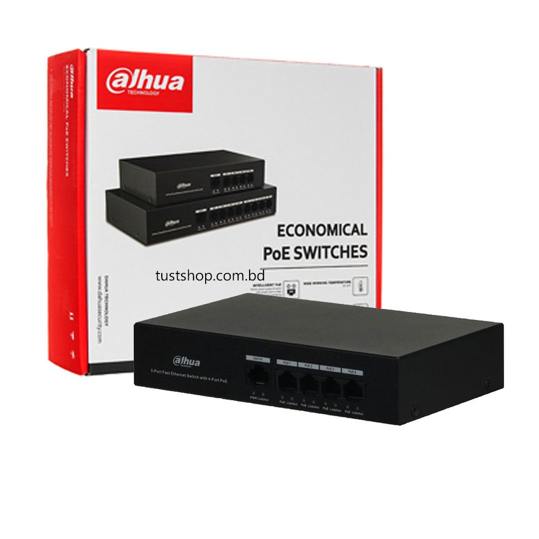 Dahua PFS3005-4ET-36 4-Port PoE Switch - Trust Shop BD